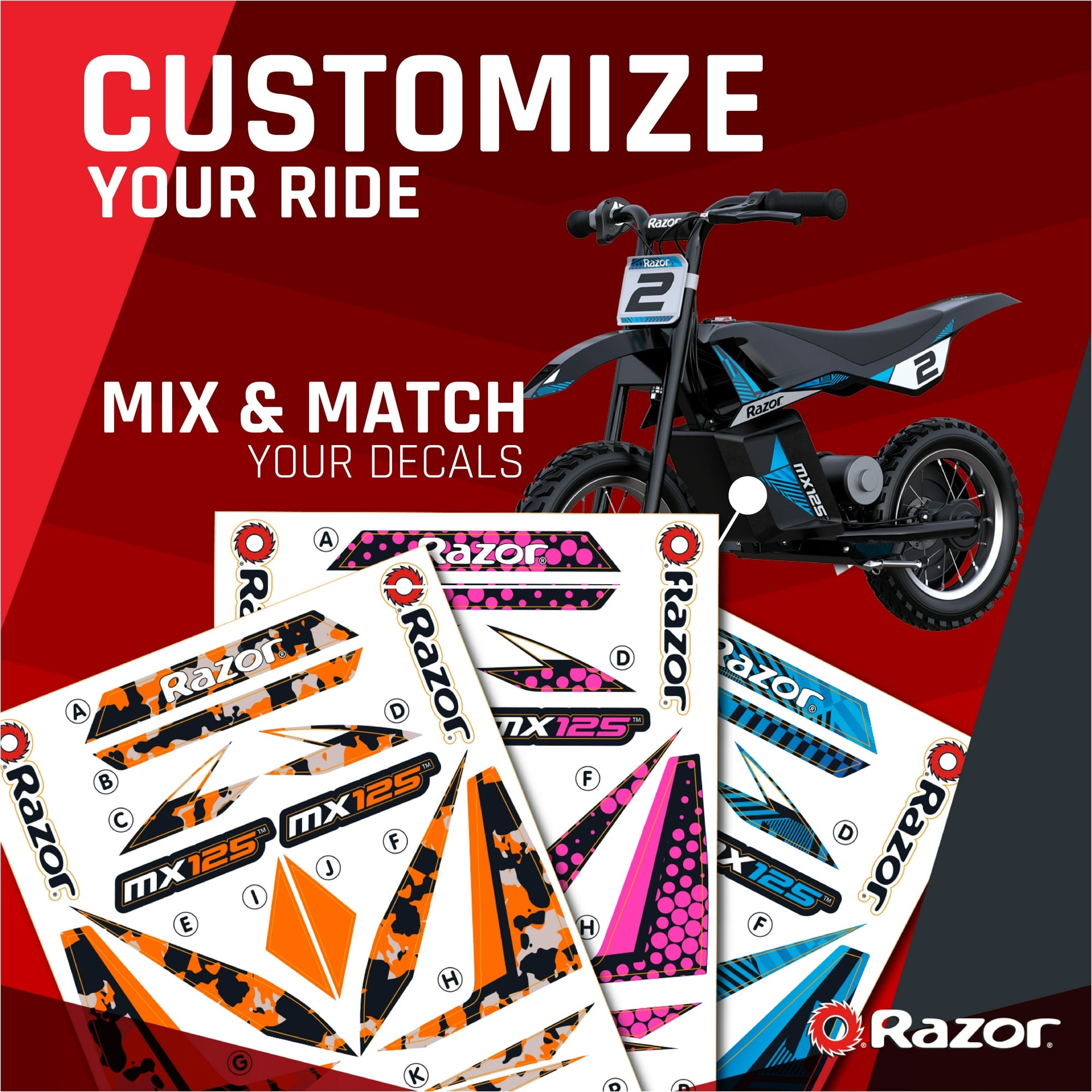 RAZOR DIRT ROCKET MX125 BLACK W/ DECALS – Mozzi